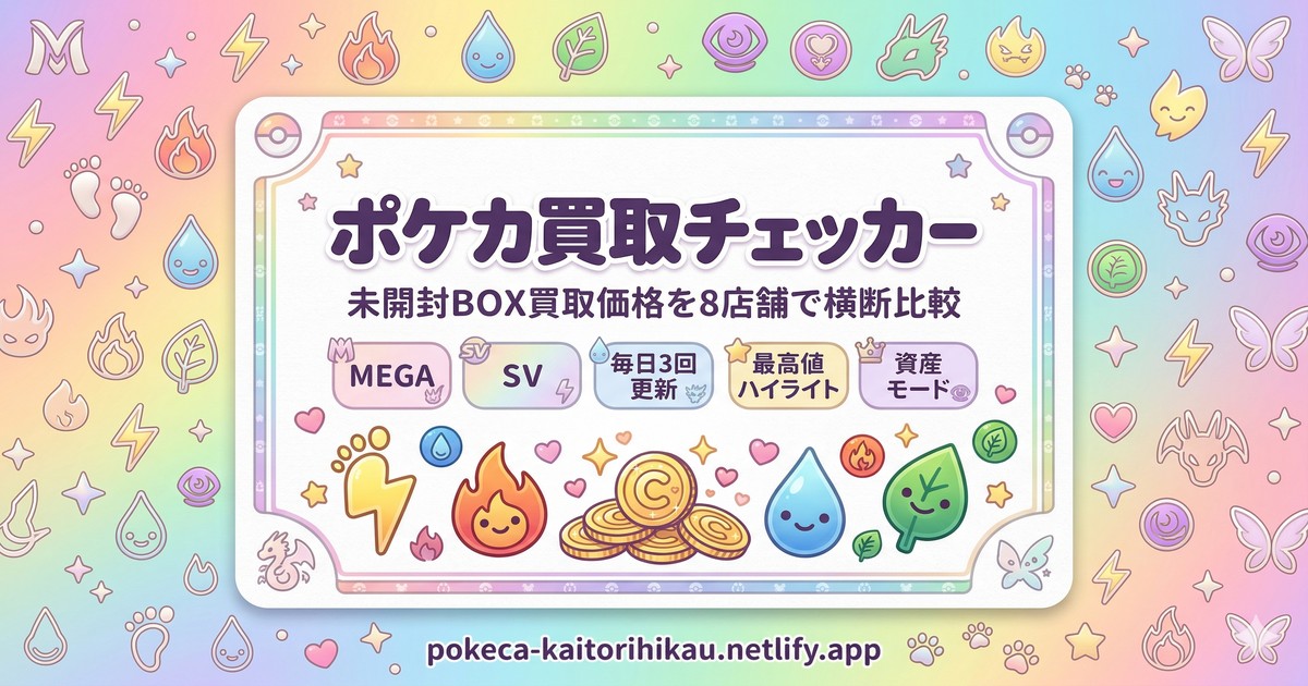 ポケカBOX買取価格の5段階パターン｜新弾発売→再販→絶版の相場推移を実データで解説｜ポケカ買取チェッカー